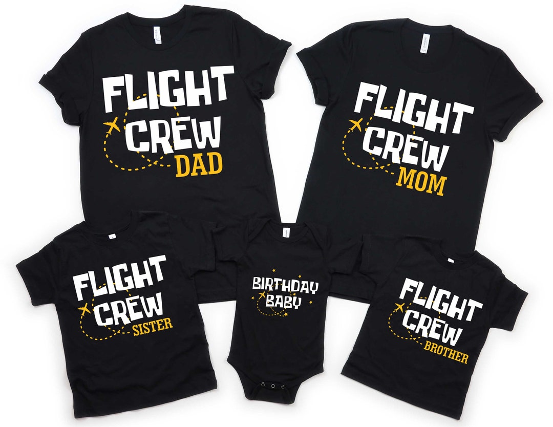 Flight Crew Family Shirt, Airplane Birthday Shirt, Cabin Crew Gift ...