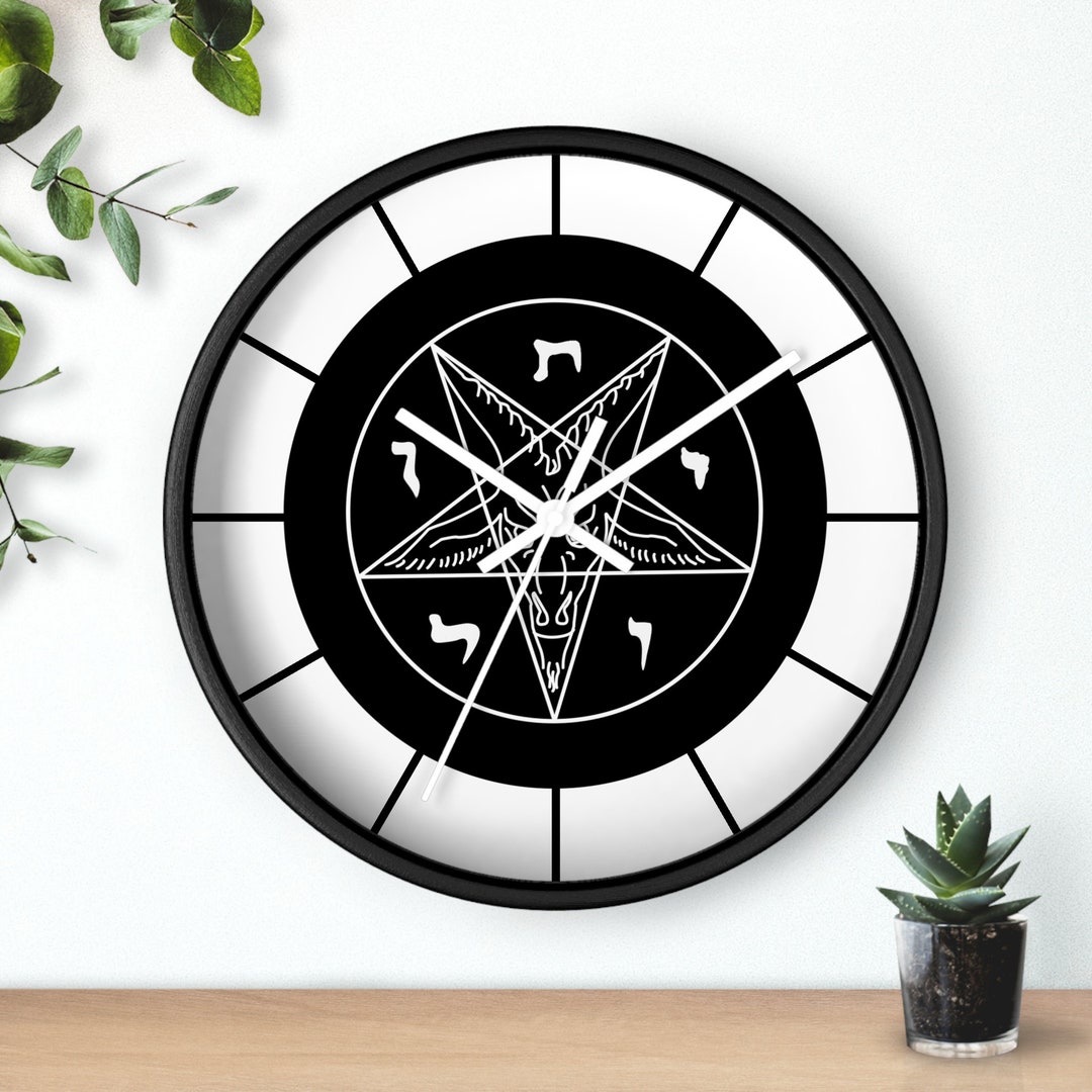 Wall Clock Baphomet LTTL, Satanic, Wall Decor, Satanic Wall Decor ...