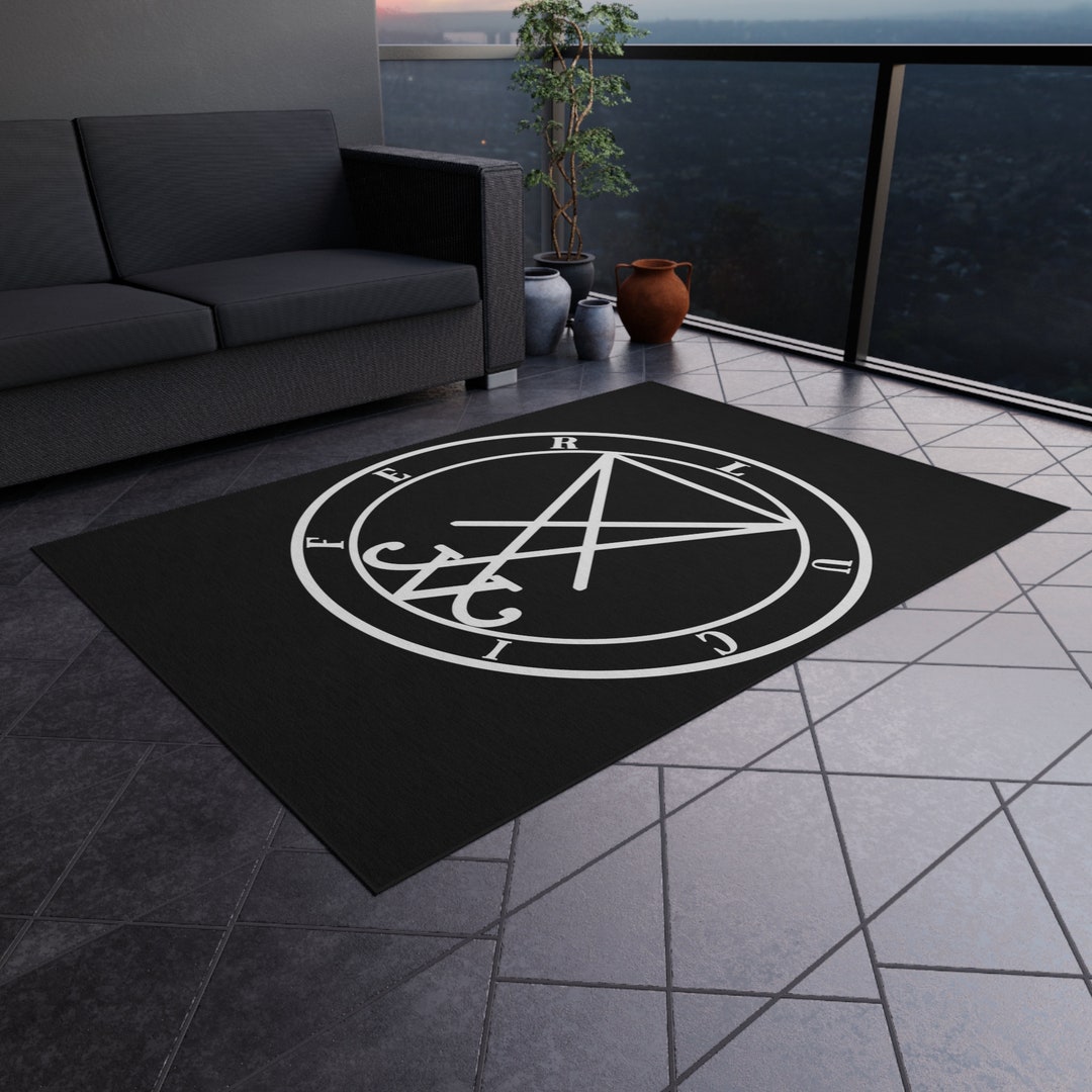 Sigil of Lucifer Outdoor Rug Satanic Mystical Patio Decor Unique Occult ...