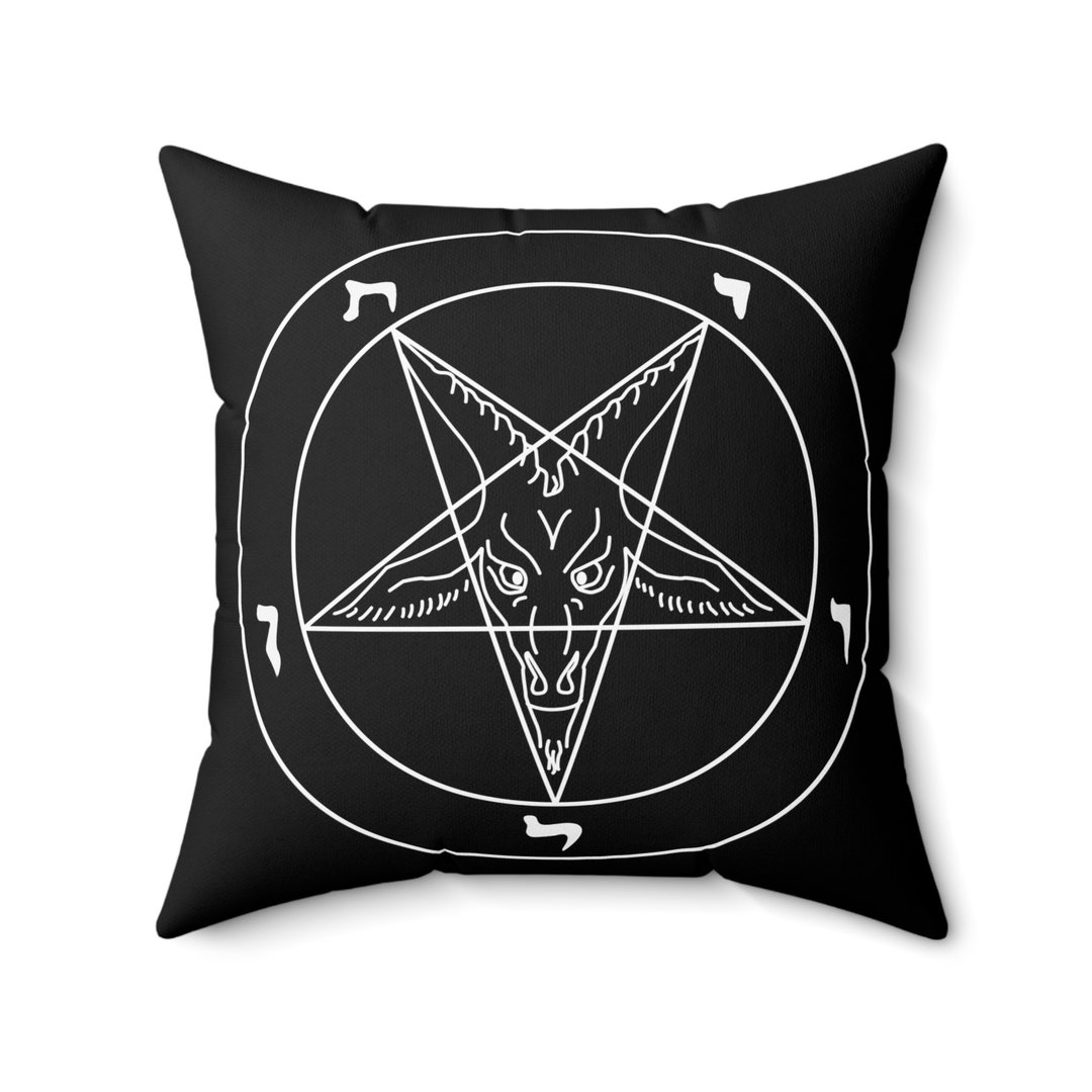 Baphomet Pillow Satanic Gothic Occult Home Decor Satanic Pillow Spun ...