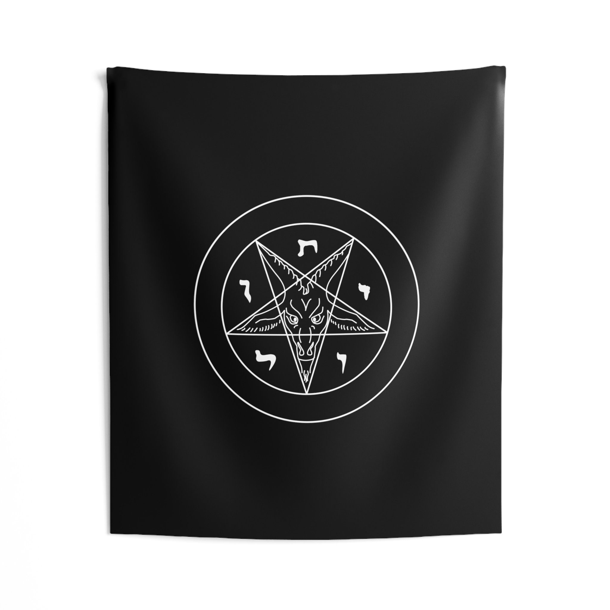 Satanic Baphomet Wall Tapestry Satanic Printed Home Decor RVRS Baphomet ...
