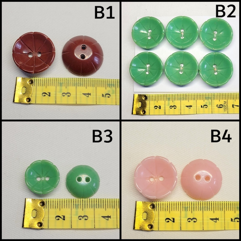 Vintage Buttons! 1940s 50s 60s 70s 80s 90s Retro Buttons Various Shapes ...