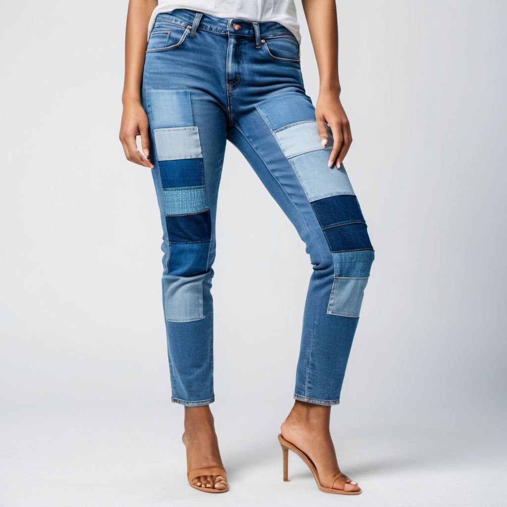 Denim Squares Precut Jeans Quilting Fabric Upcycled Reclaimed Patch ...