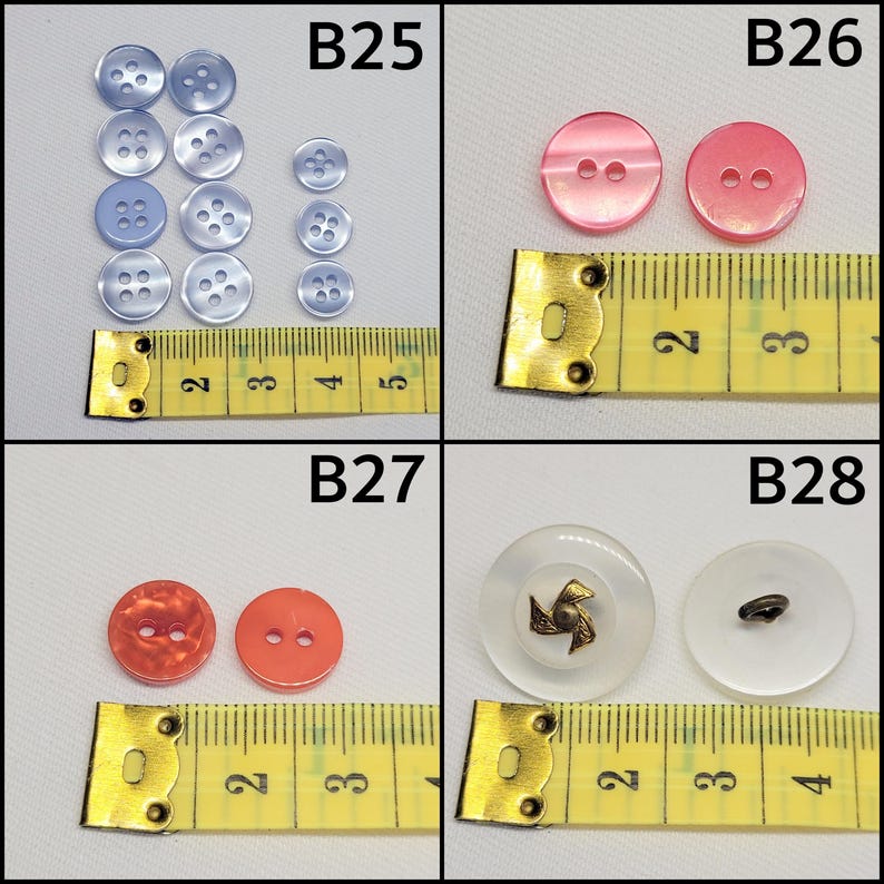 Vintage Buttons! 1940s 50s 60s 70s 80s 90s Retro Buttons Various Shapes ...