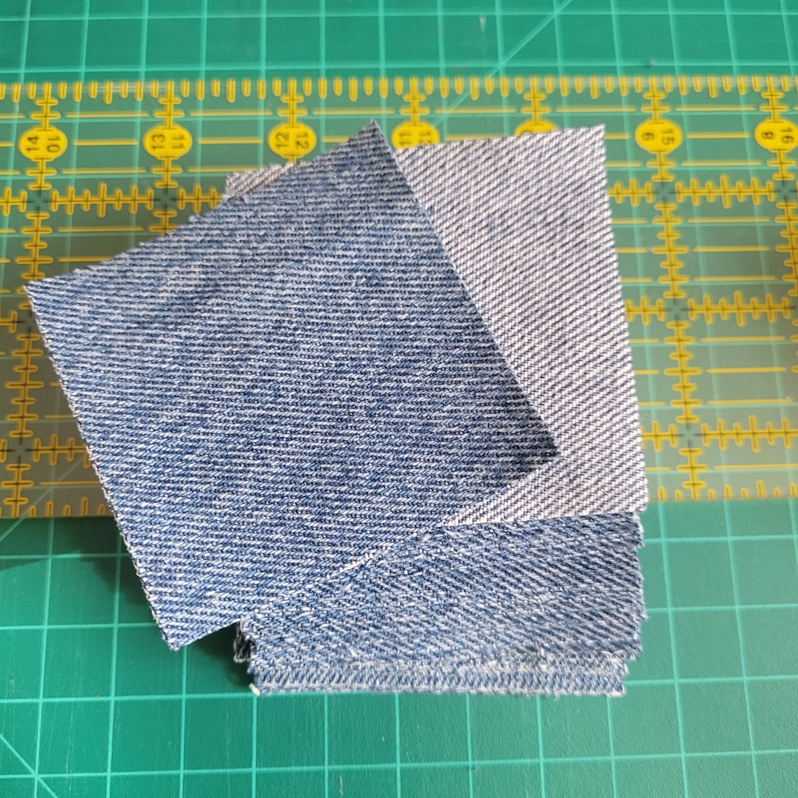 Denim Squares Precut Jeans Quilting Fabric Upcycled Reclaimed Patch ...