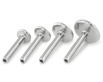 14g NEOMETAL Threadless Labret Post Implant Grade Titanium - Etsy