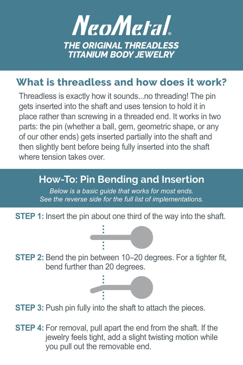 14g NEOMETAL Threadless Labret Post Implant Grade Titanium - Etsy