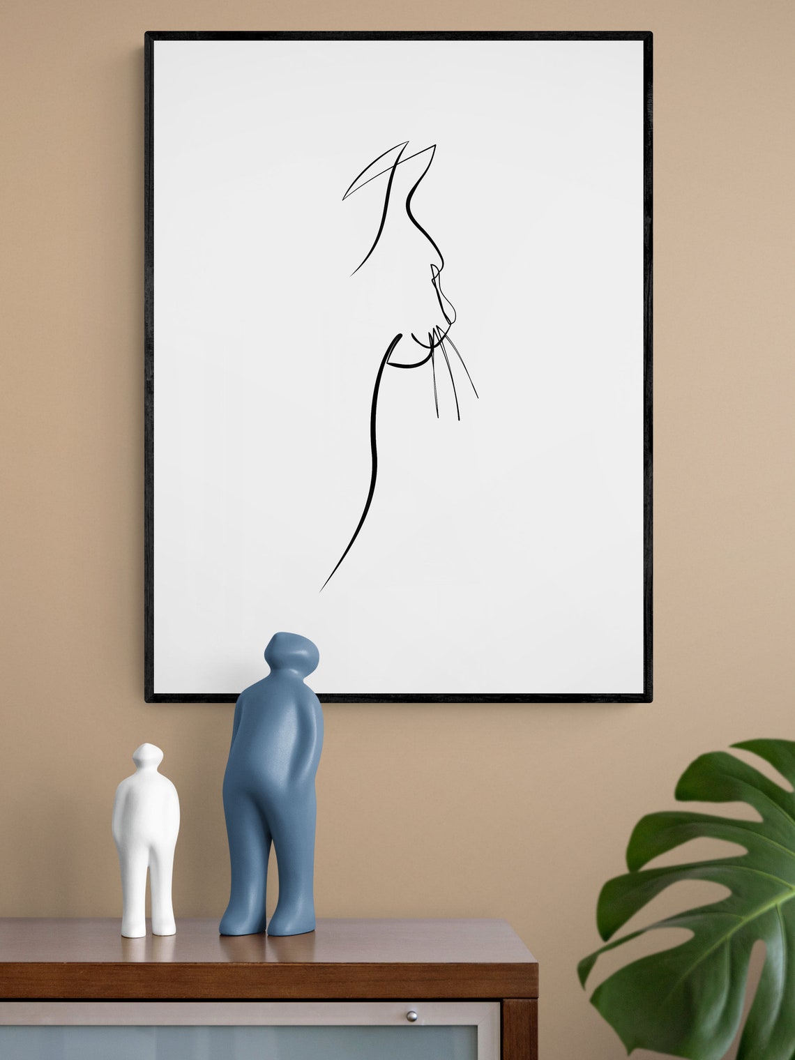 Cat Printable One Line Drawing. Cat Themed Gifts. Minimalist - Etsy