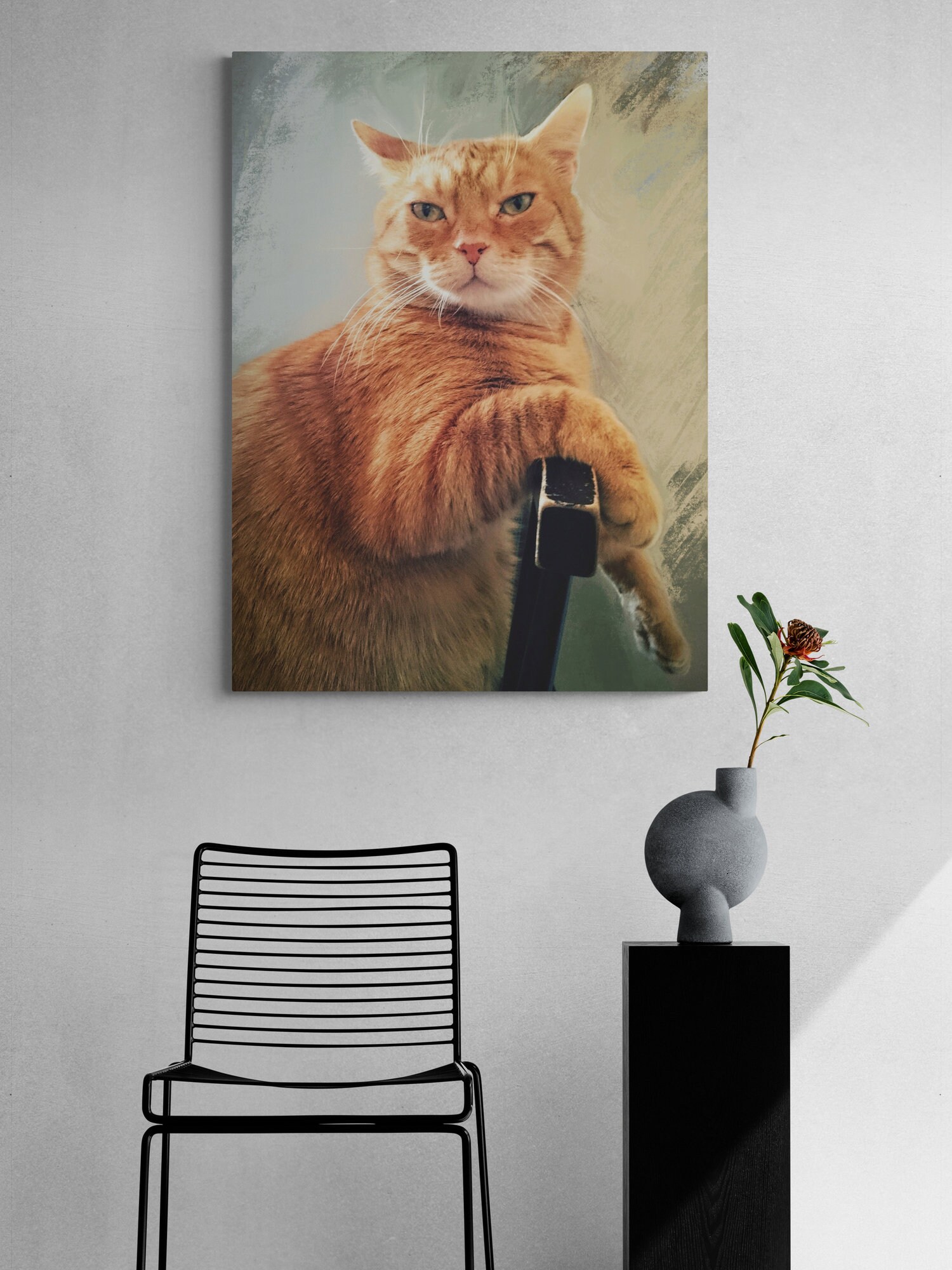 Printable Cat Wall Art. Downloadable Ginger Cat Poster. Cat Themed ...