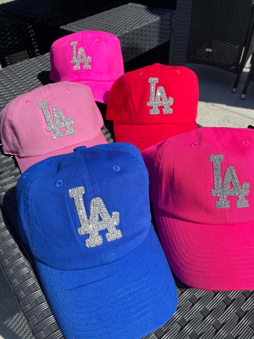 Custom Rhinestone LA Hat: Sparkle Baseball Cap - Etsy