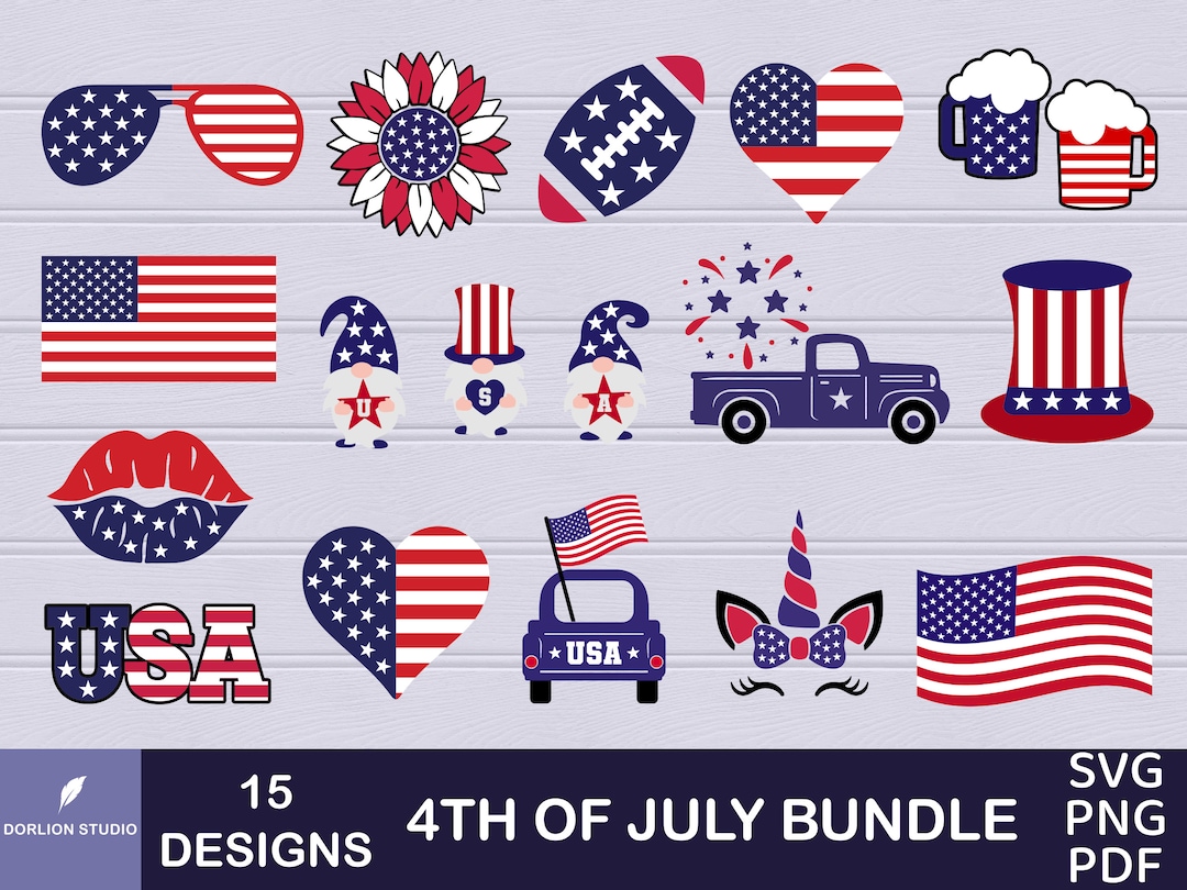 4th of July Bundle Svg Png, July 4th Bundle, Independence Day Svg Png ...