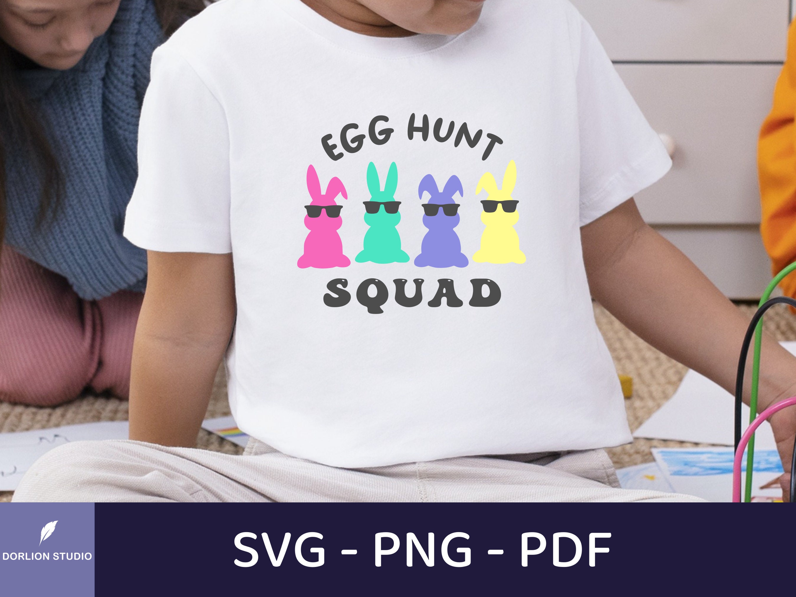 Egg Hunt Squad Svg, Easter Bunny Svg Png, Easter Kids Svg, Easter Svg ...