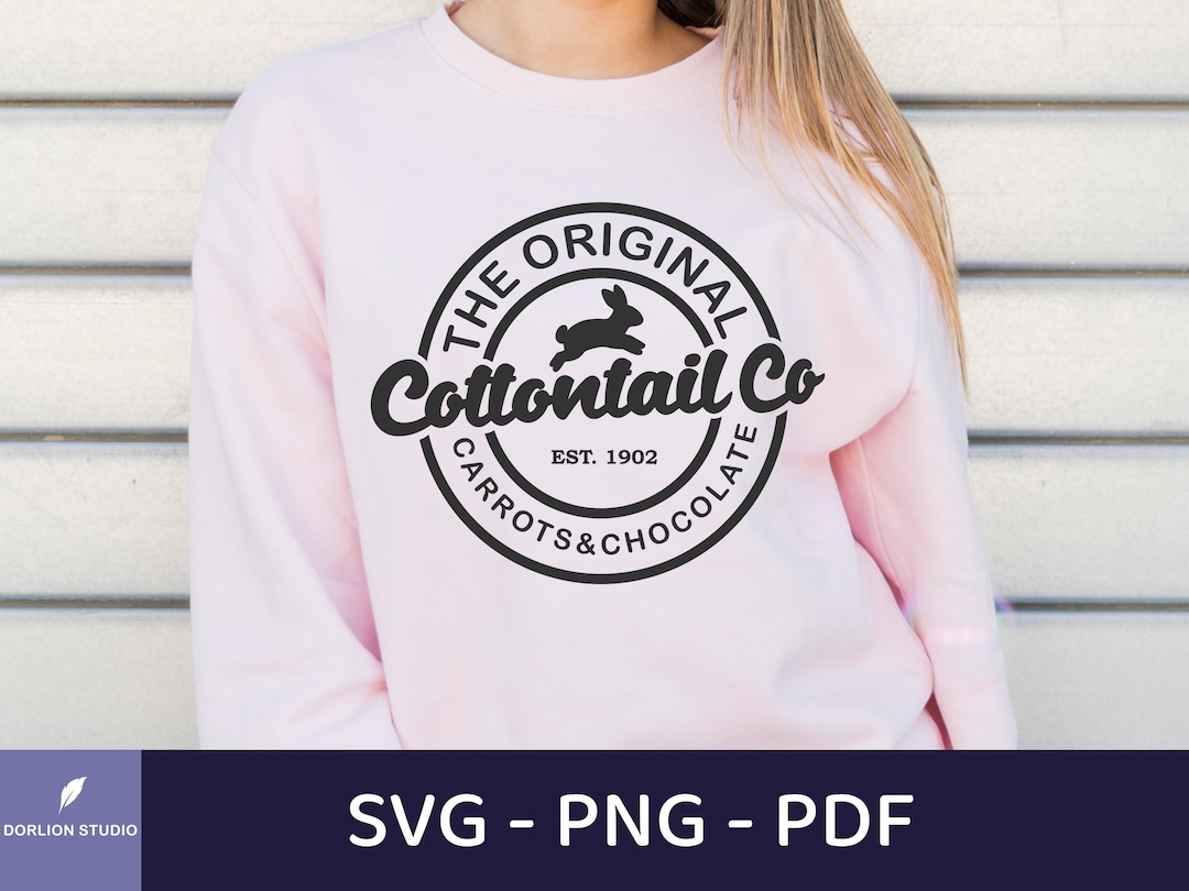 Cottontail Company Easter Bunny SVG PNG: Shirt Cut Files (digital ...