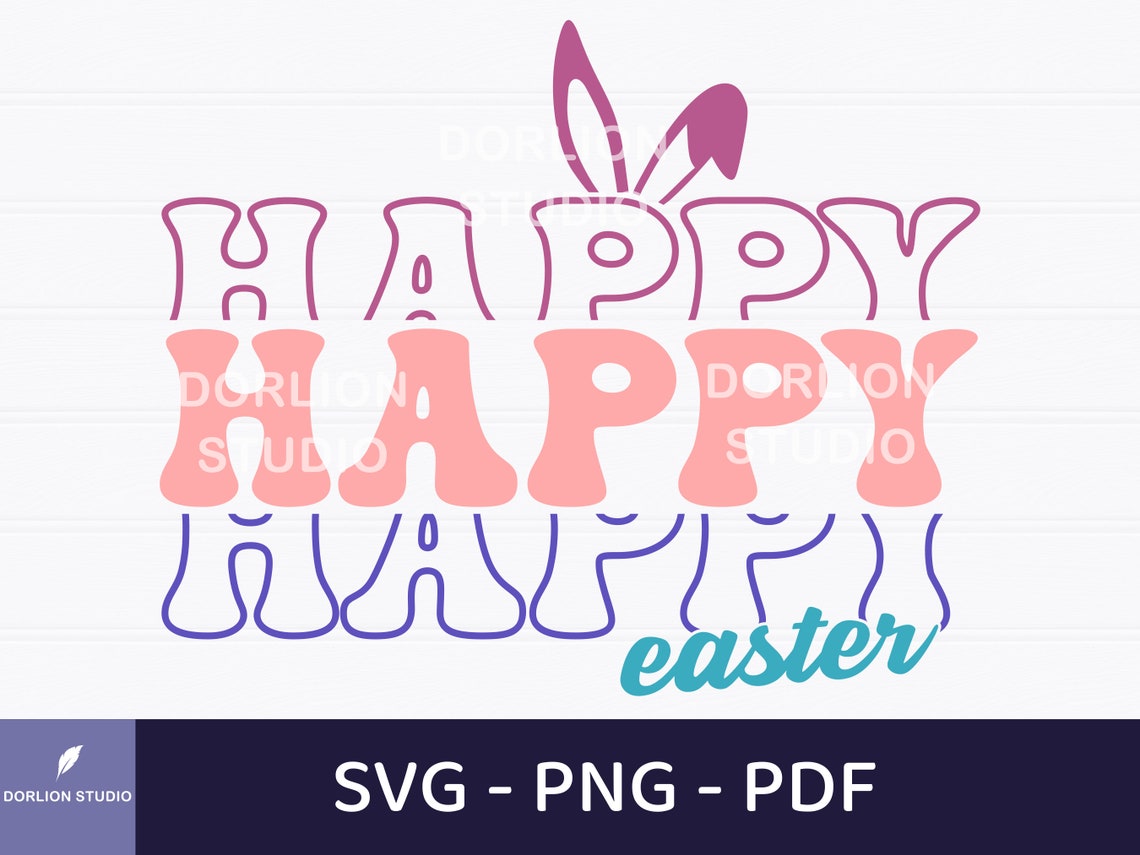 Happy Easter Retro Svg Png, Easter Kids Svg, Easter Shirt Svg, Easter ...