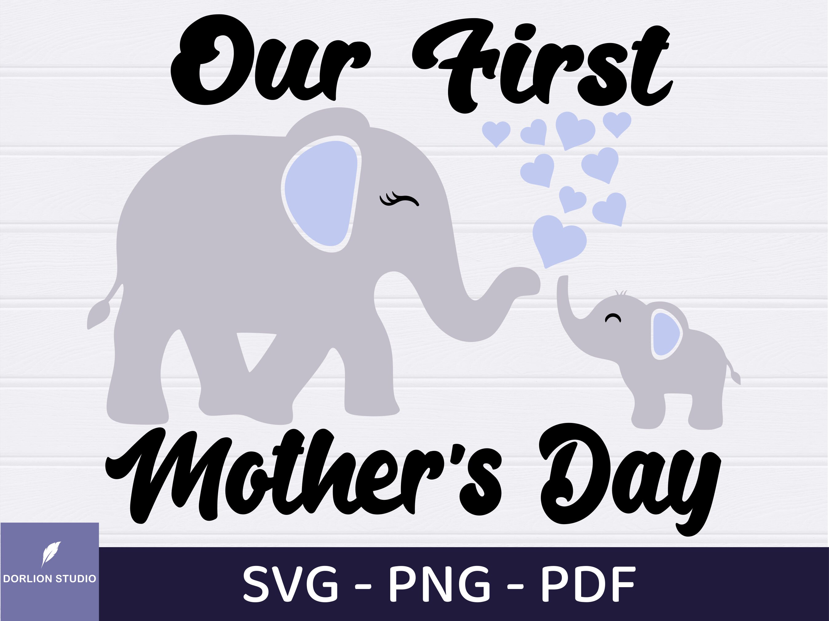 Erster Muttertag Svg, Elefant Svg, Mama Elefant Svg, Niedlicher Elefant ...