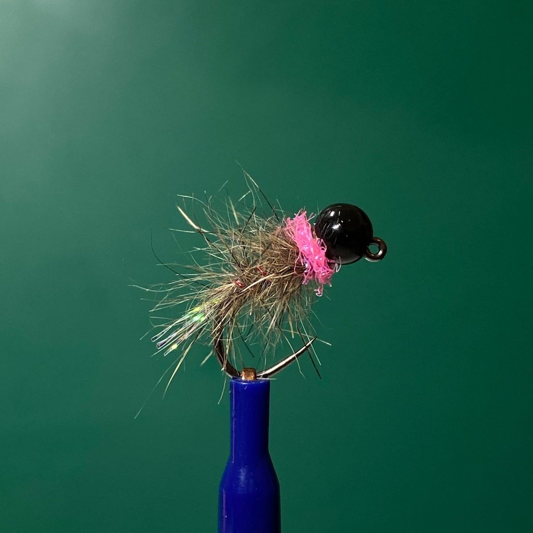 Pink Hog Fly Fishing Fly: Tungsten Bead Trout Jig - Hand Tied Fly ...