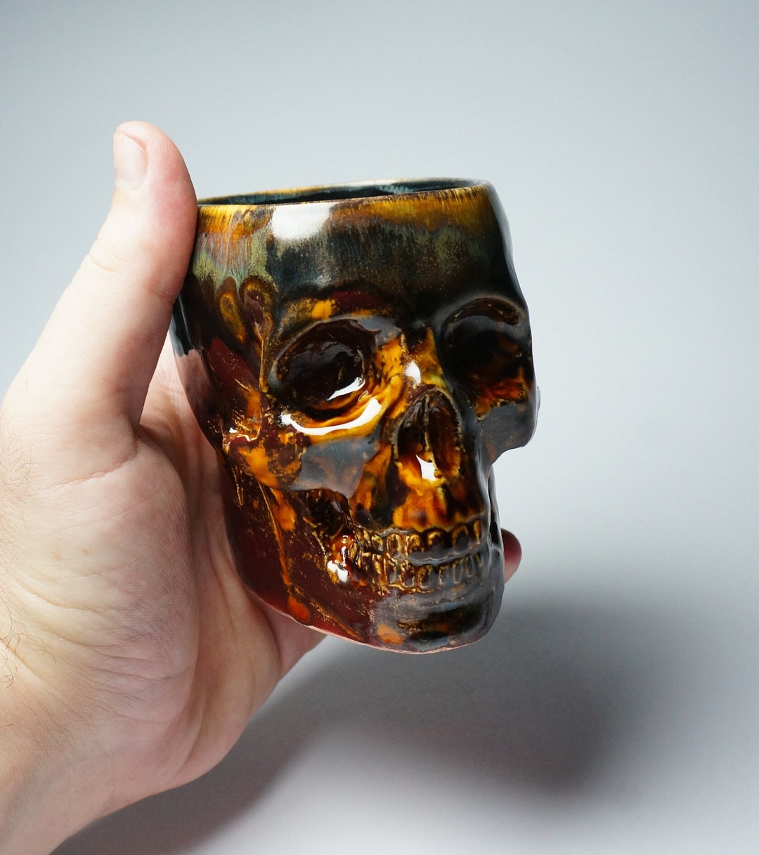 Skull Mug, Ceramic Skull, Ceramic Coffee Cup, Coffee Mug, White Skull ...