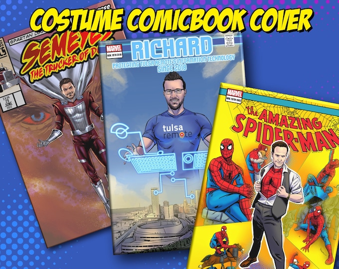 Custom and Personalized Comic Book Cover for Gift - Etsy