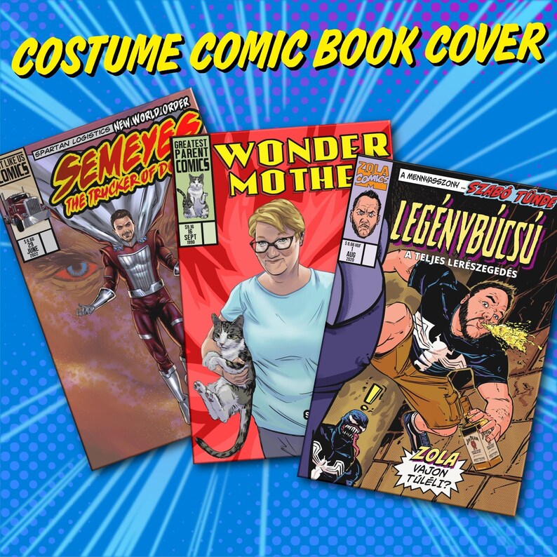 Custom and Personalized Comic Book Cover for Gift - Etsy