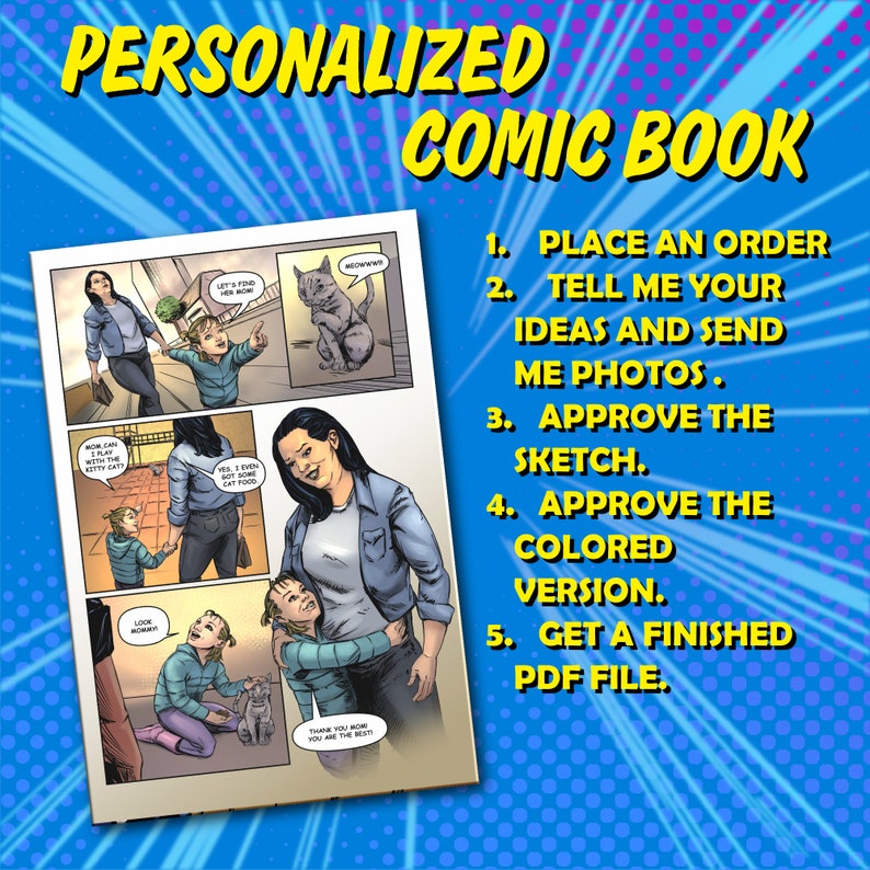 Personalized Comic Book Page - Etsy