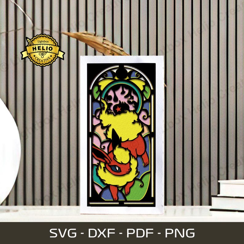 Eeveelutions Pokemon Shadow Box SVG Bundle With FREE Paper Frame, Anime ...
