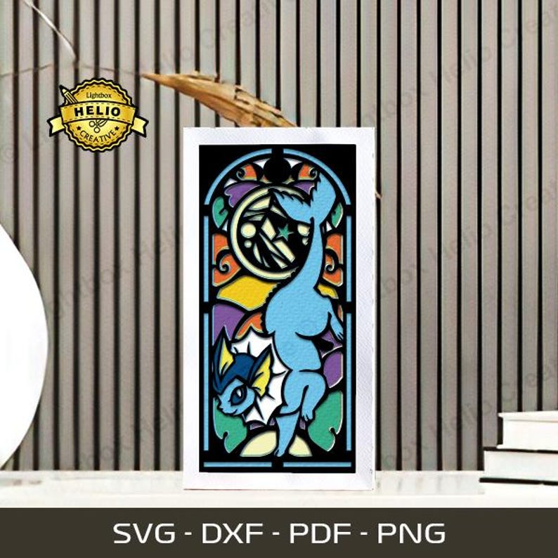 Eeveelutions Pokemon Shadow Box SVG Bundle With FREE Paper Frame, Anime ...