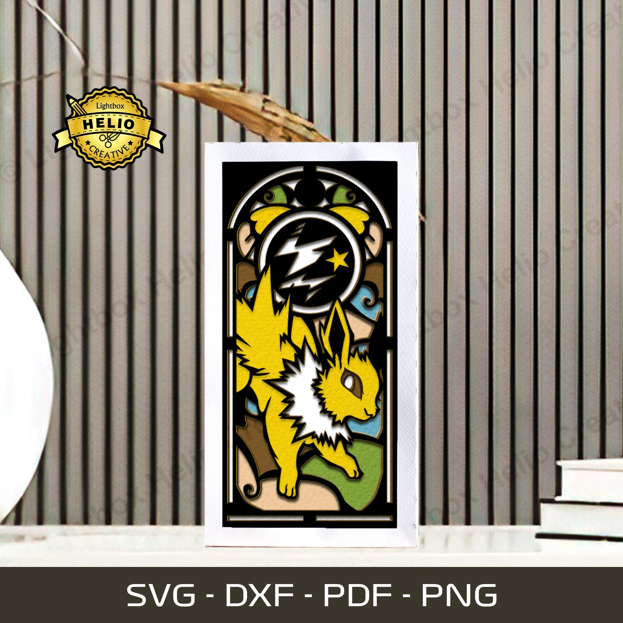 Eeveelutions Pokemon Shadow Box SVG Bundle With FREE Paper Frame, Anime ...
