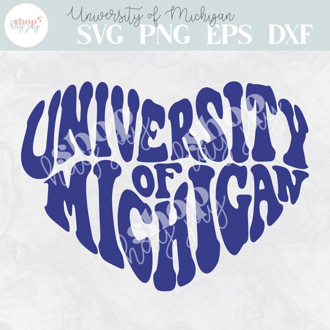 University of Michigan Heart SVG File - Etsy