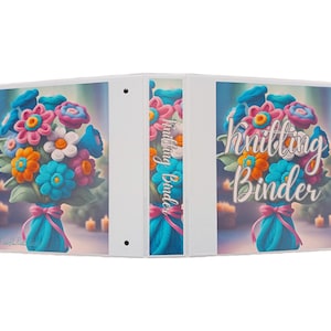 Knitting Pattern Storage Binder Starter Set - Includes Decorated Front ...