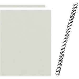 Spiral Binding Kit: Prepunched Paper, Cardstock Covers, Binding Coil - Etsy