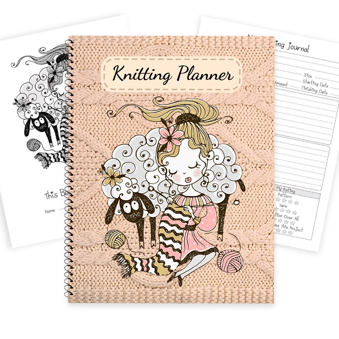 Knit Stitches Knitting Journal - 100 Knitting Project Planner Pages - Etsy