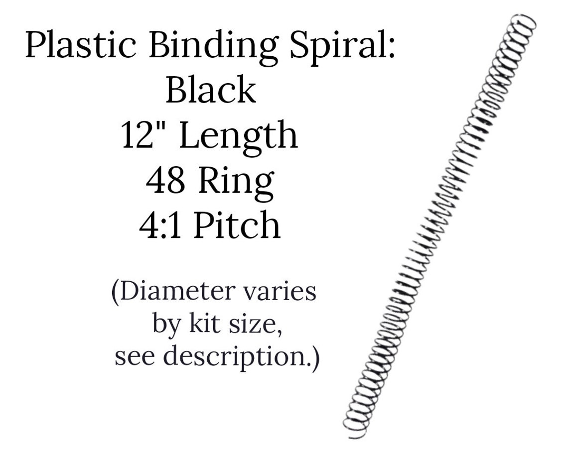 Spiral Binding Kit: Prepunched Paper, Cardstock Covers, Binding Coil - Etsy