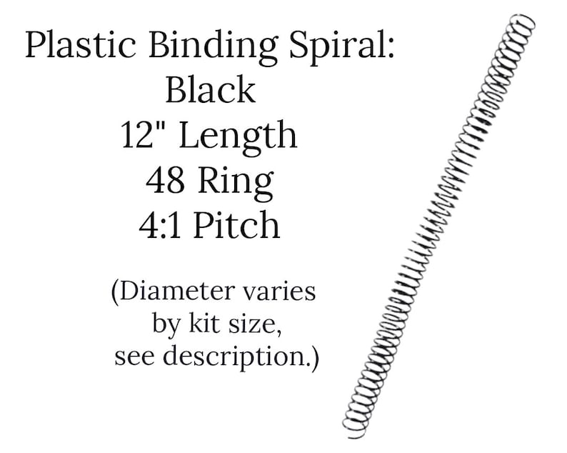 Spiral Binding Kit: Prepunched Paper, Cardstock Covers, Binding Coil - Etsy