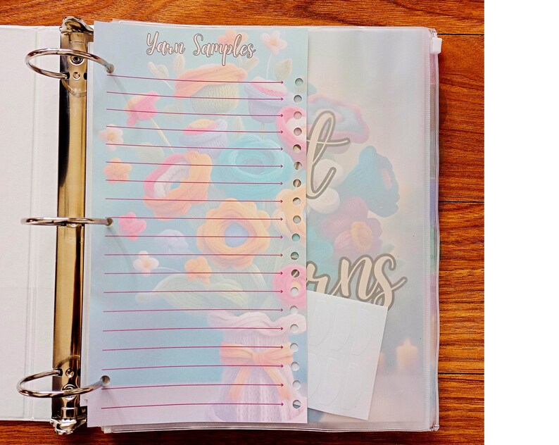 Knitting Pattern Binder Starter Set: Project Planner, Dividers & Yarn ...