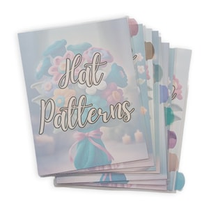 Knitting Pattern Storage Binder Starter Set - Includes Decorated Front ...