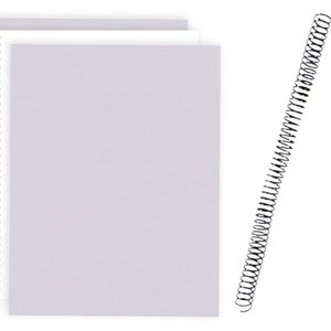 Spiral Binding Kit: Prepunched Paper, Cardstock Covers, Binding Coil - Etsy