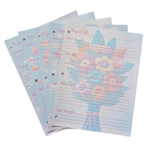 Knitting Pattern Storage Binder Starter Set - Includes Decorated Front ...