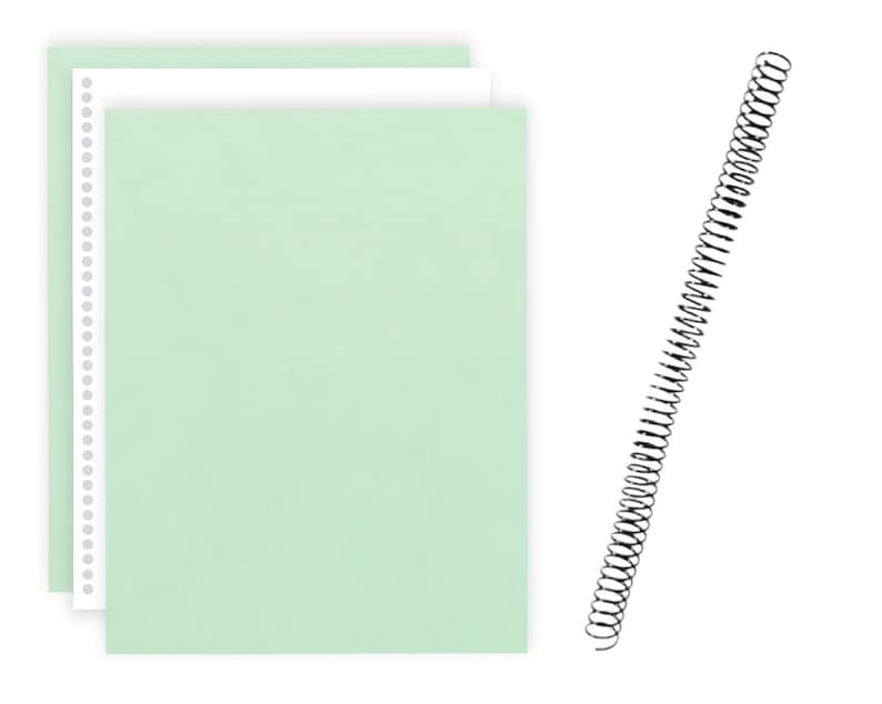Spiral Binding Kit: Prepunched Paper, Cardstock Covers, Binding Coil - Etsy