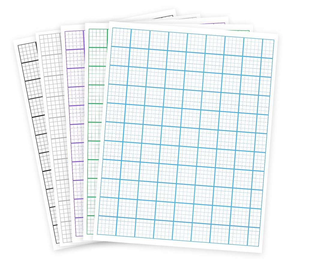 Loose Leaf Colored Graph Paper Refill Standard Letter Size Notebook ...