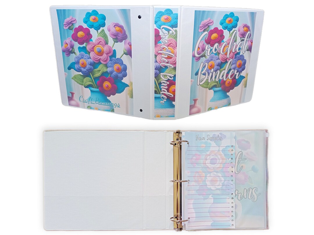 Crochet Binder Starter Set Includes Decorated Front, Back and Spine ...