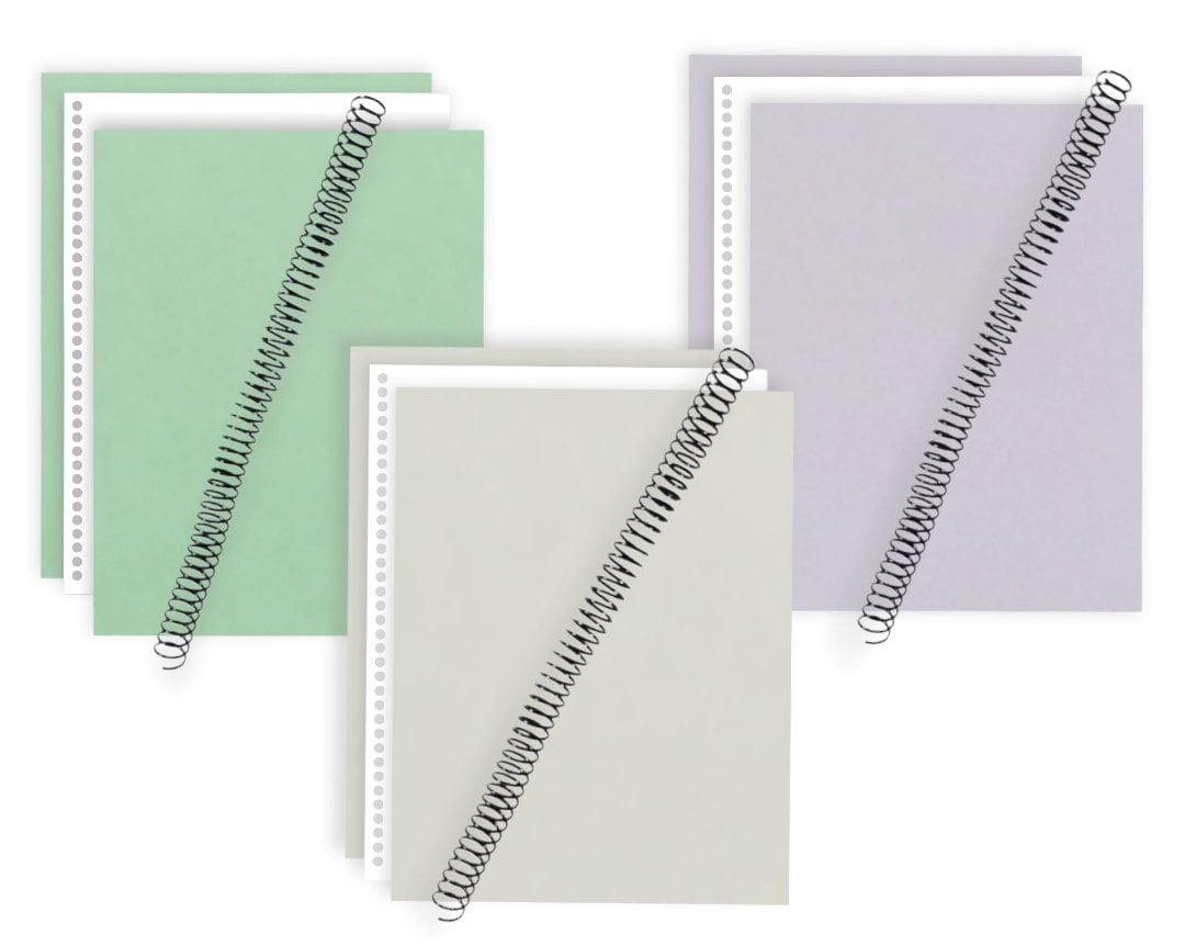 Spiral Binding Kit: Prepunched Paper, Cardstock Covers, Binding Coil - Etsy