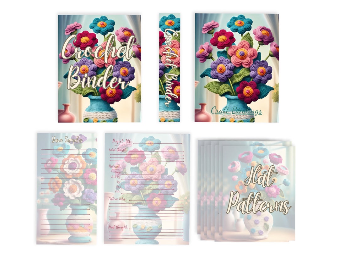 Download - Crochet Binder Inserts Bundle, Includes F/B Covers, Spine, 8 ...