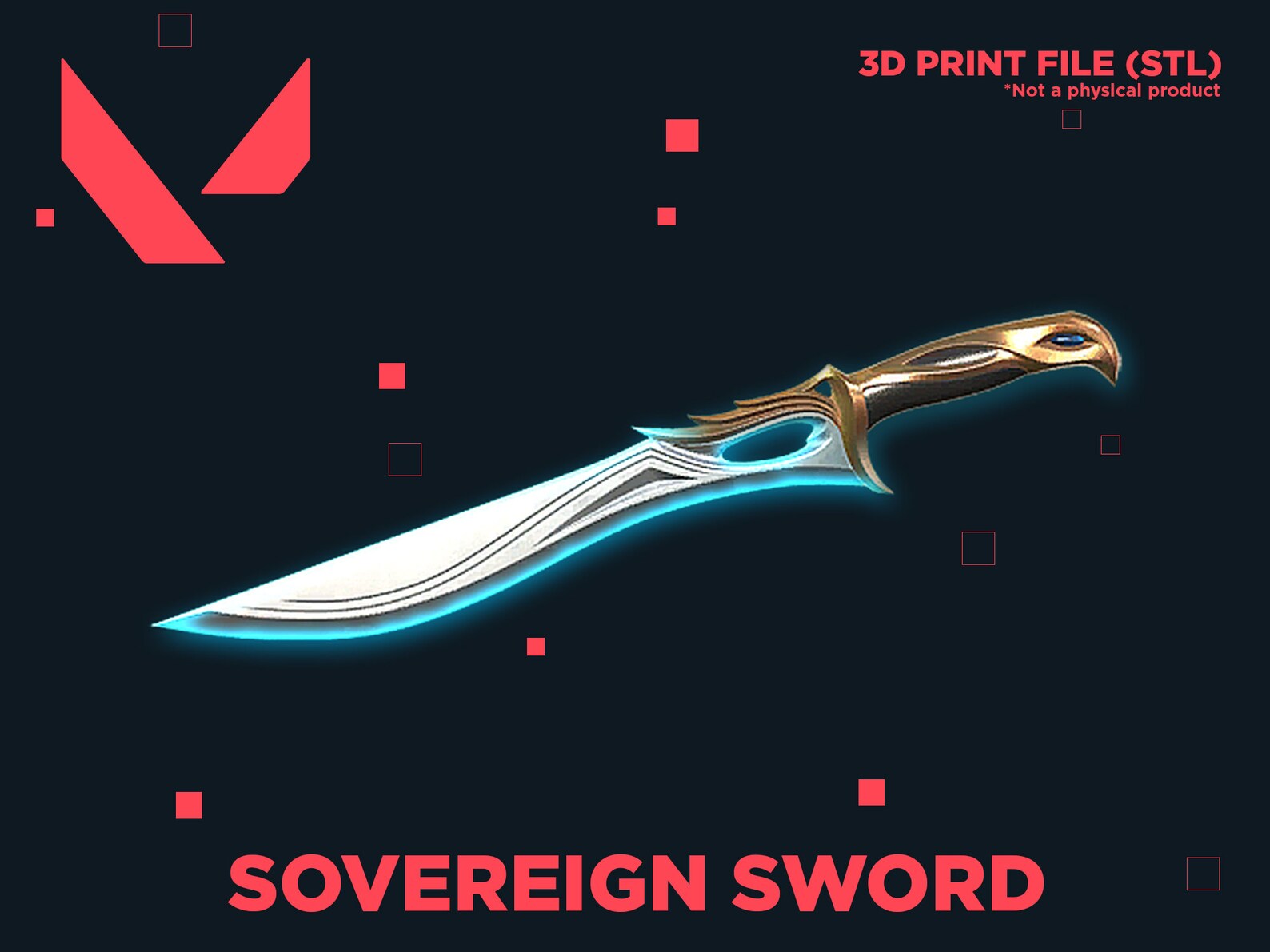 Sovereign Sword Valorant Game 3D Print File STL - Etsy