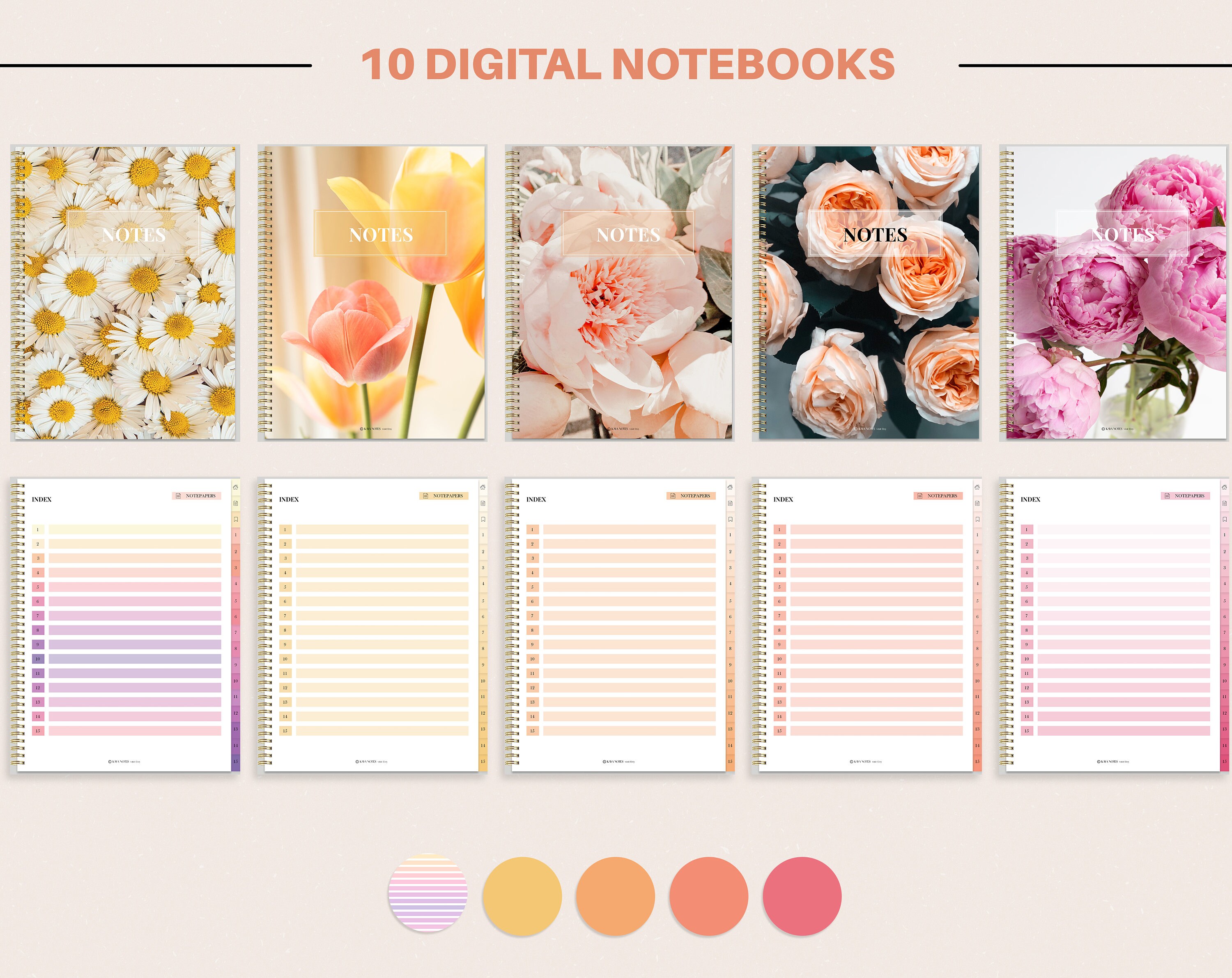 Digital Notebook Goodnotes Digital Notebook With Tabs - Etsy