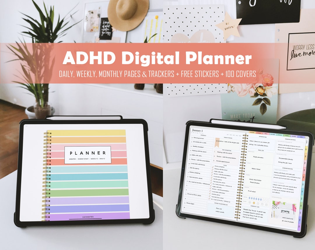 Adhd Daily Planner, Digital Planner ADHD, Adult Adhd Planner, UNDATED ...