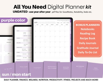 Digital Notebook Goodnotes Digital Notebook With Tabs - Etsy