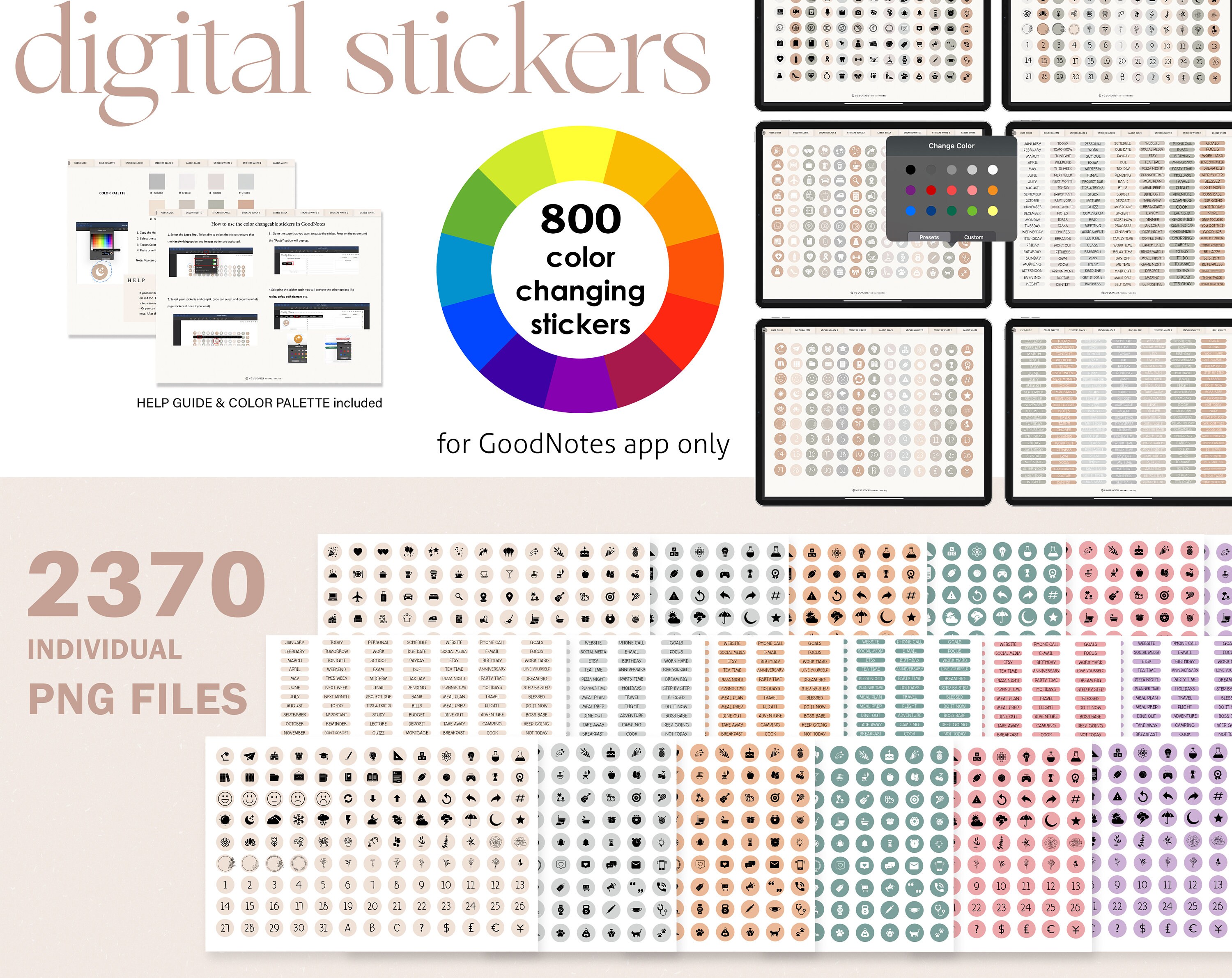 Digital Notebook Goodnotes Digital Notebook With Tabs - Etsy
