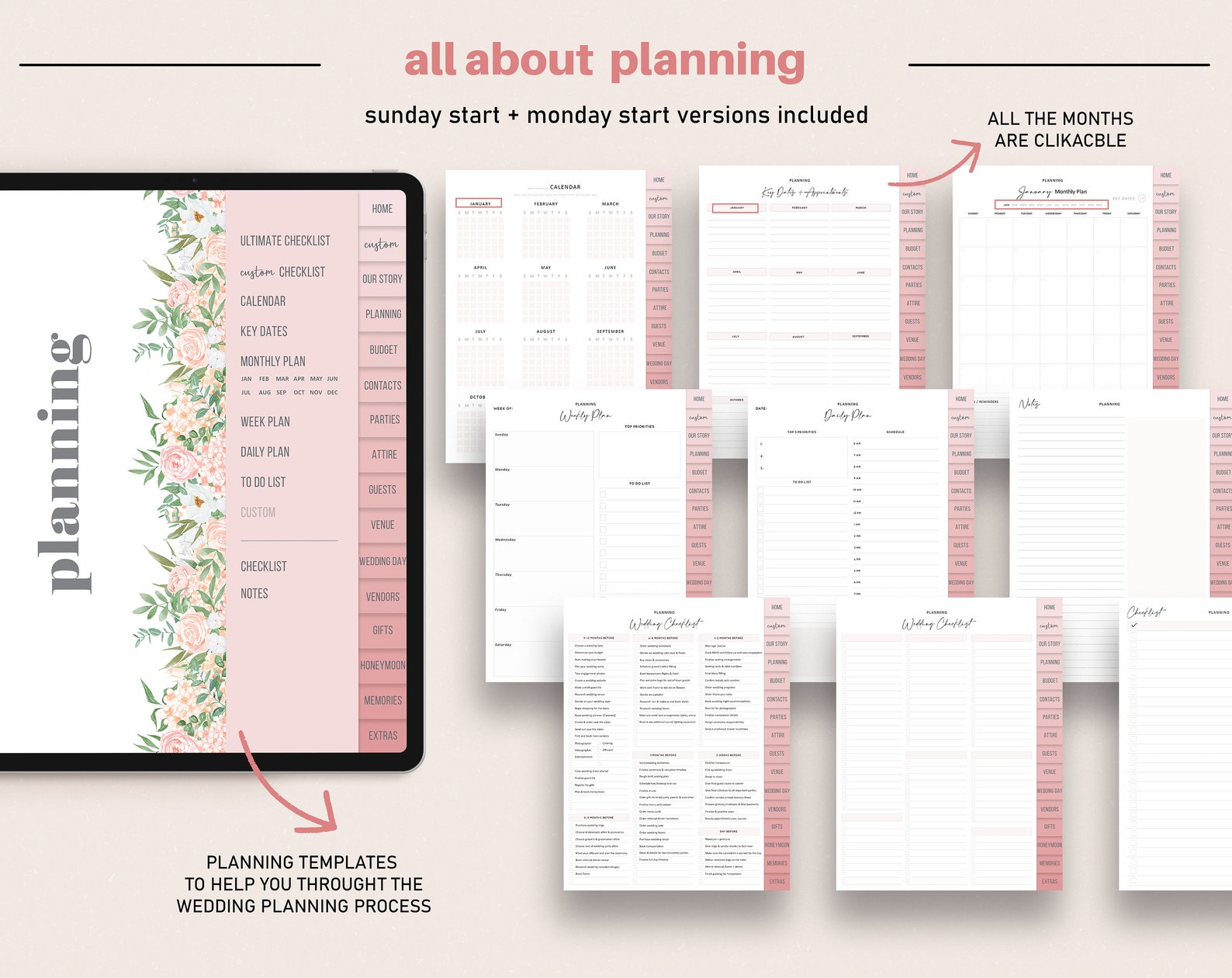 Wedding Digital Download Wedding Planner PDF Digital Wedding - Etsy