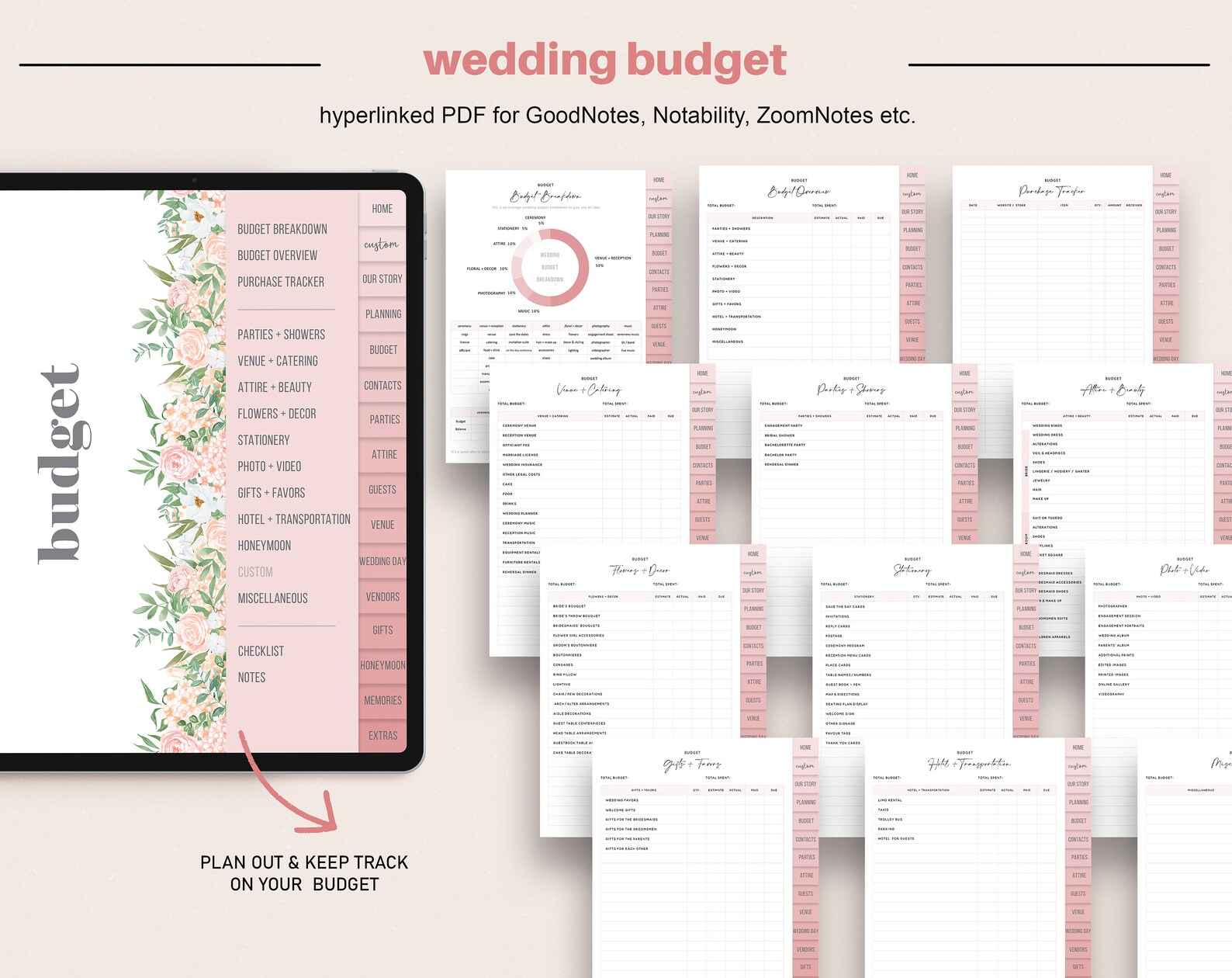 Wedding Digital Download Wedding Planner PDF Digital Wedding - Etsy