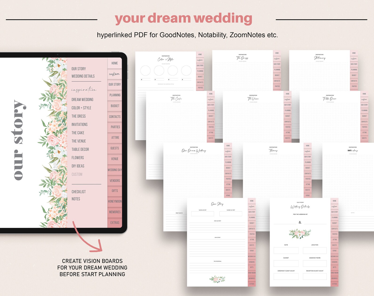 Wedding Digital Download Wedding Planner PDF Digital Wedding - Etsy